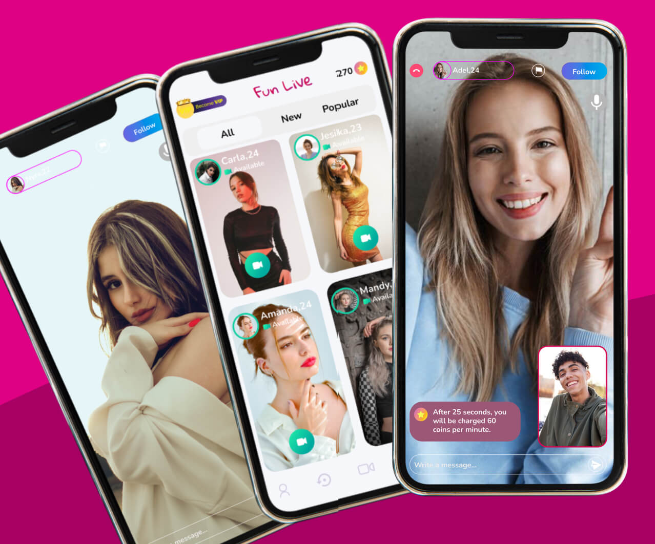 Fun Live Video Chat App - 1-on-1 Chats for Video Dating